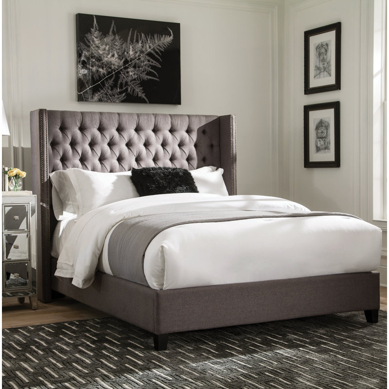 Grey bed wayfair store